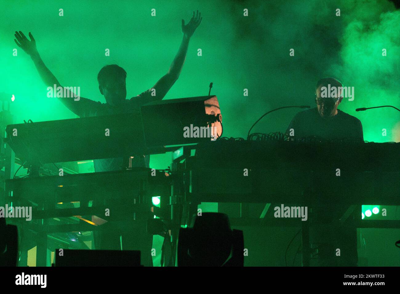 The Chemical Brothers during the 2015 ULTRA Europe dance music festival ...