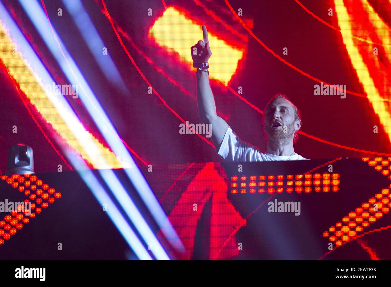 DJ David Guetta during the 2015 ULTRA Europe dance music festival at ...