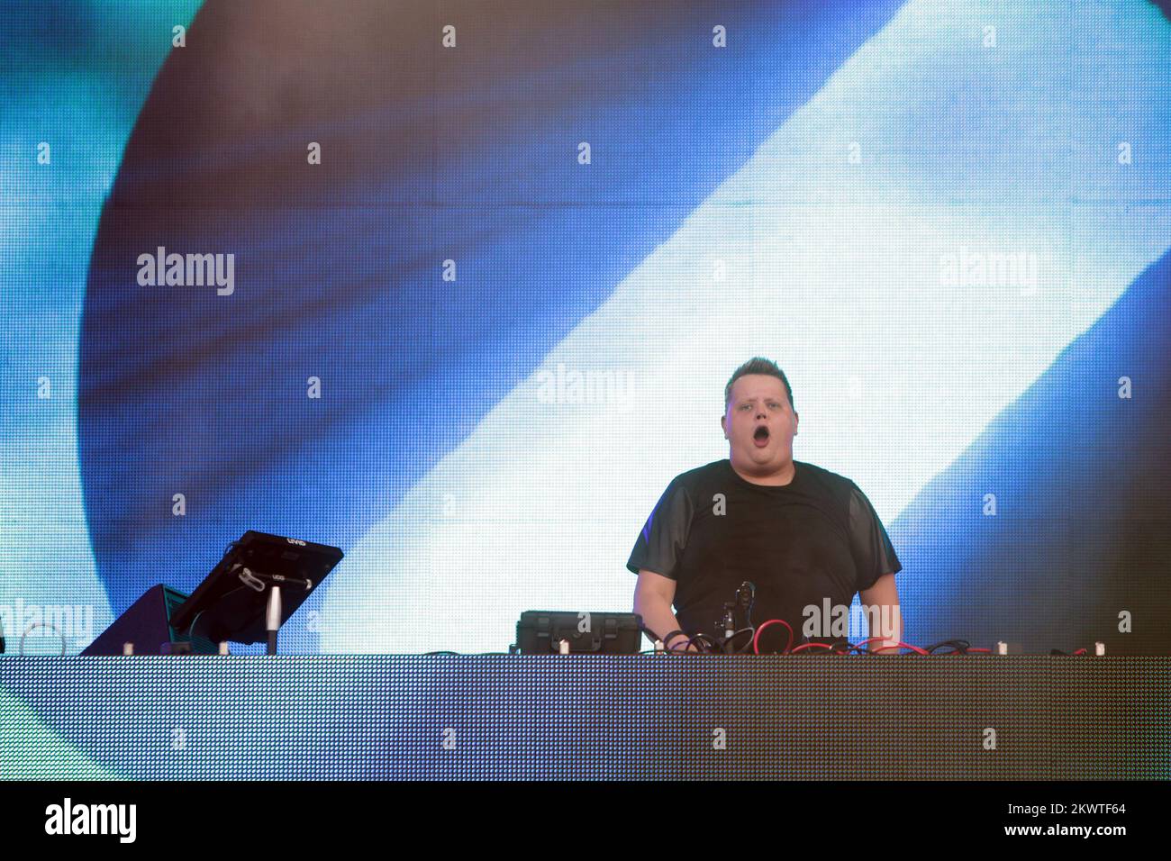 DJ Orjan Nilsen during the 2015 ULTRA Europe dance music festival at ...