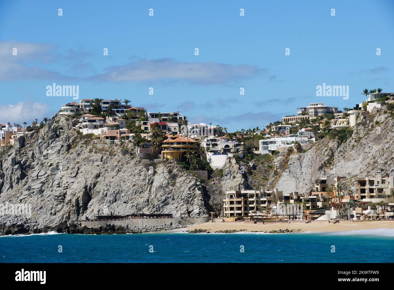 Cabo San Lucas, Mexico - November 7, 2022 - The view of the hill with ...