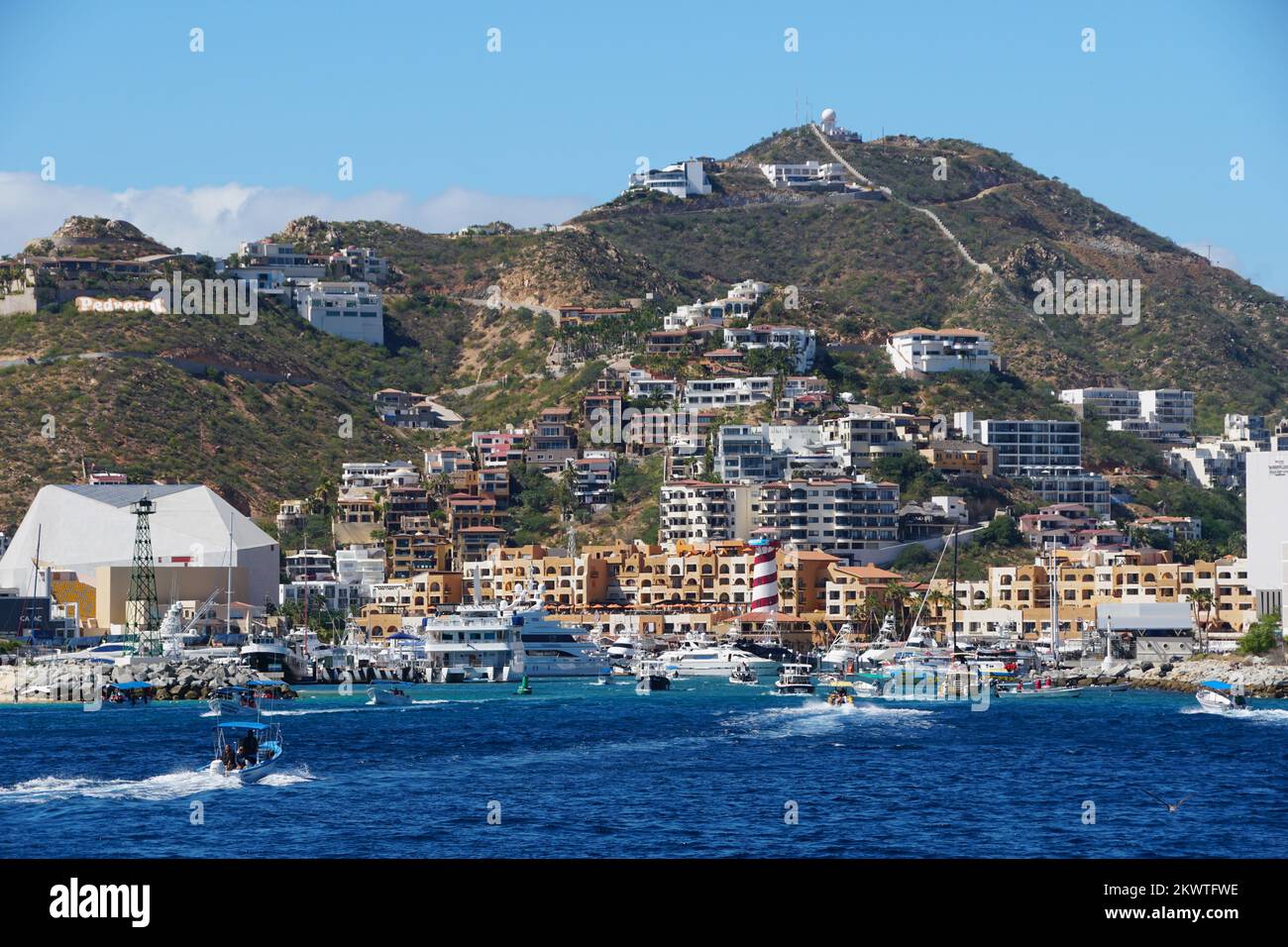 Cabo San Lucas, Mexico - November 7, 2022 - The view of the port, the ...