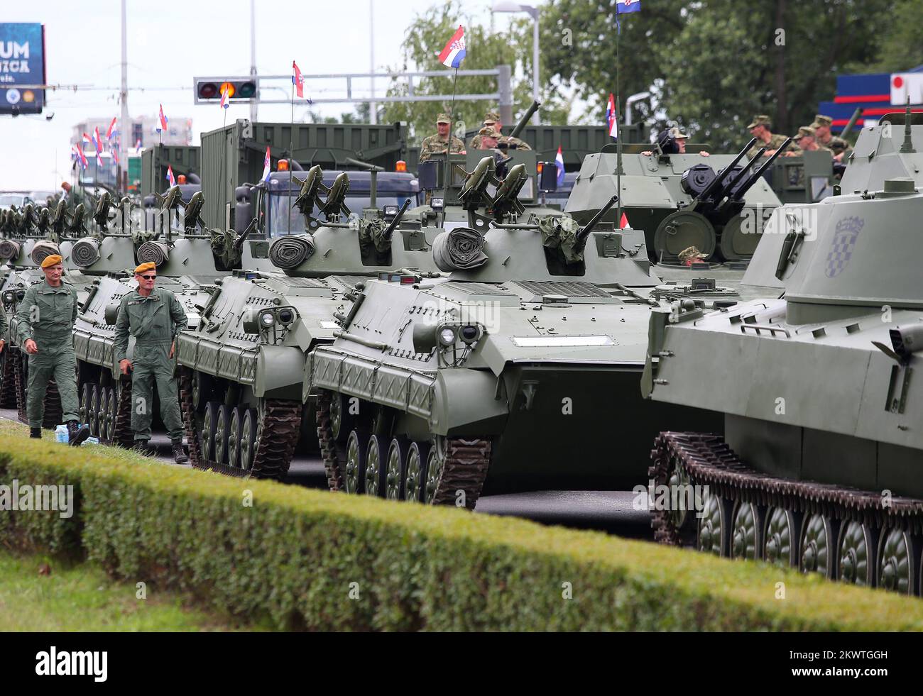 01.08.2015., Croatia, Zagreb - Rehearsal of Ceremonial military parade ...