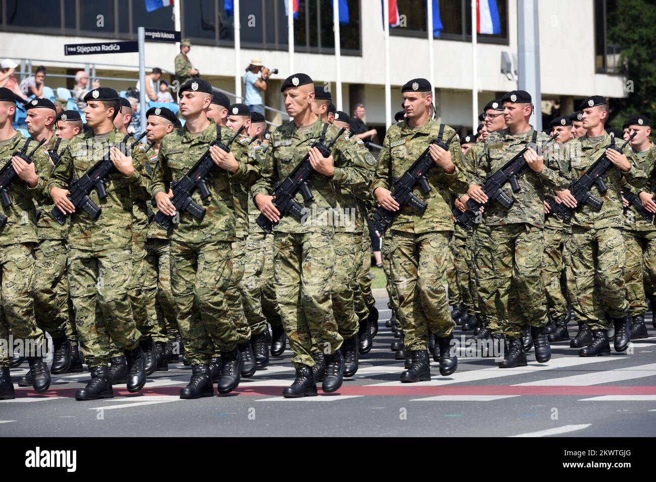01.08.2015., Croatia, Zagreb - Rehearsal of Ceremonial military parade ...