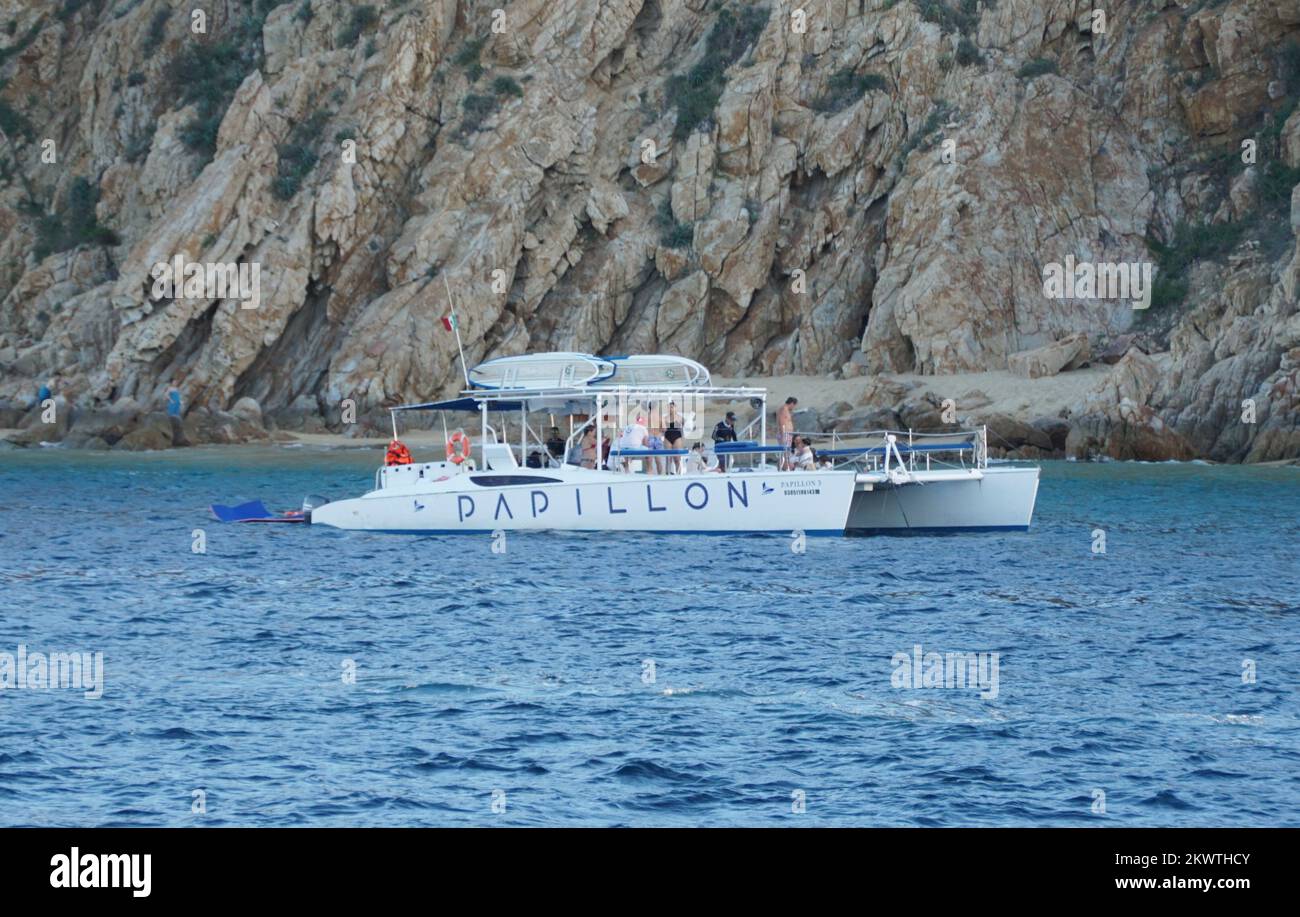 Cabo San Lucas, Mexico - November 7, 2022 - A catamaran boat with ...
