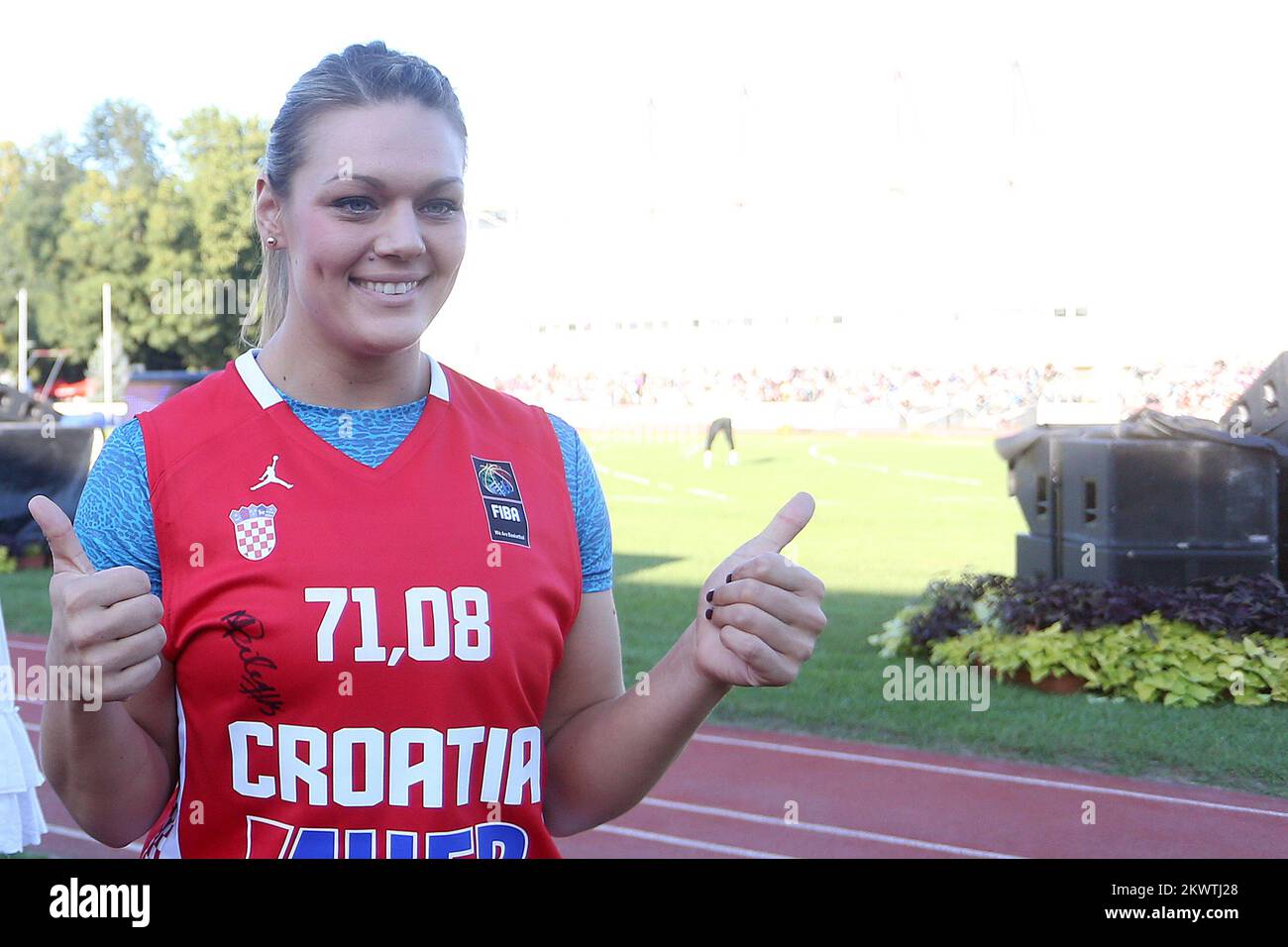 Sandra Perkovic during the IAAF World Challenge at the Mladost Stadium ...