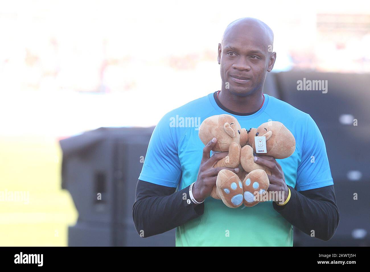 Asafa Powell during the IAAF World Challenge at the Mladost Stadium ...