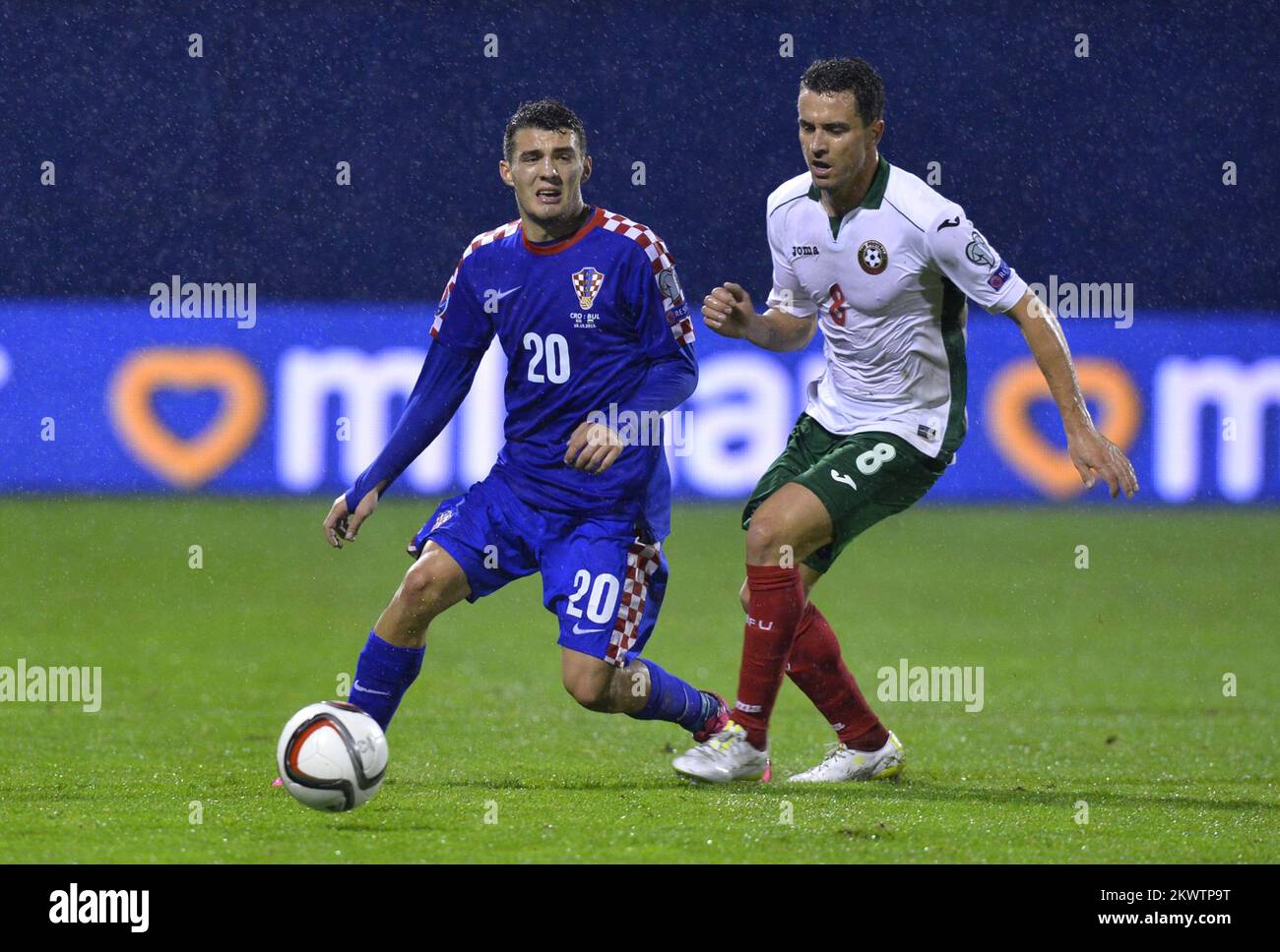 Qualifying match for the UEFA Euro 2016, group H, Croatia - Bulgaria ...