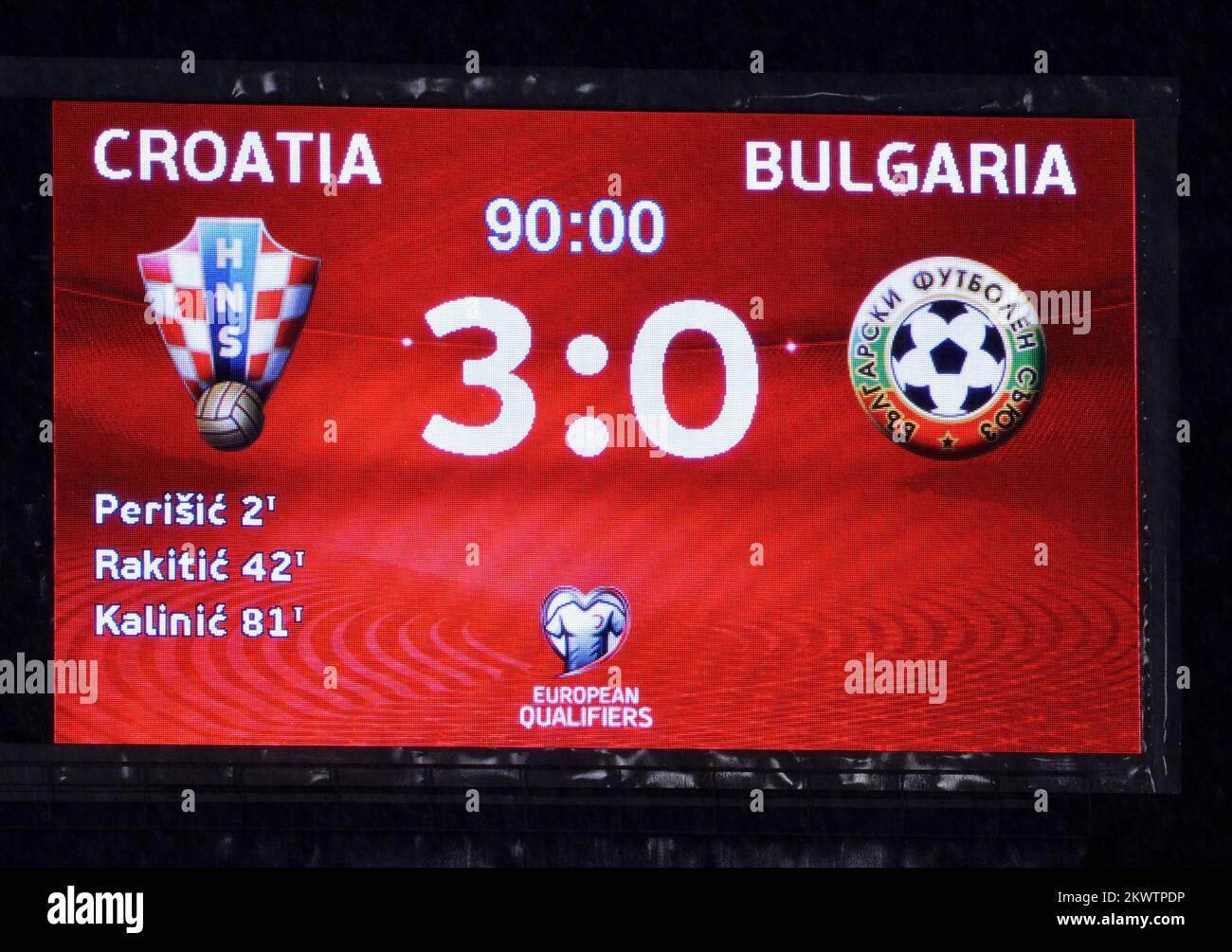 Qualifying match for the UEFA Euro 2016, group H, Croatia - Bulgaria ...