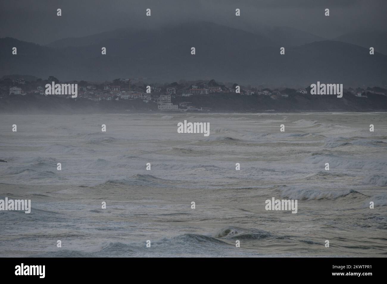 Winter Ocean, Biarritz, France Stock Photo - Alamy