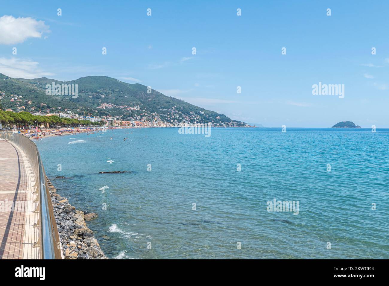 Alassio, Italy - 07-02-2021: Landscape of Alassio with his beautiful ...