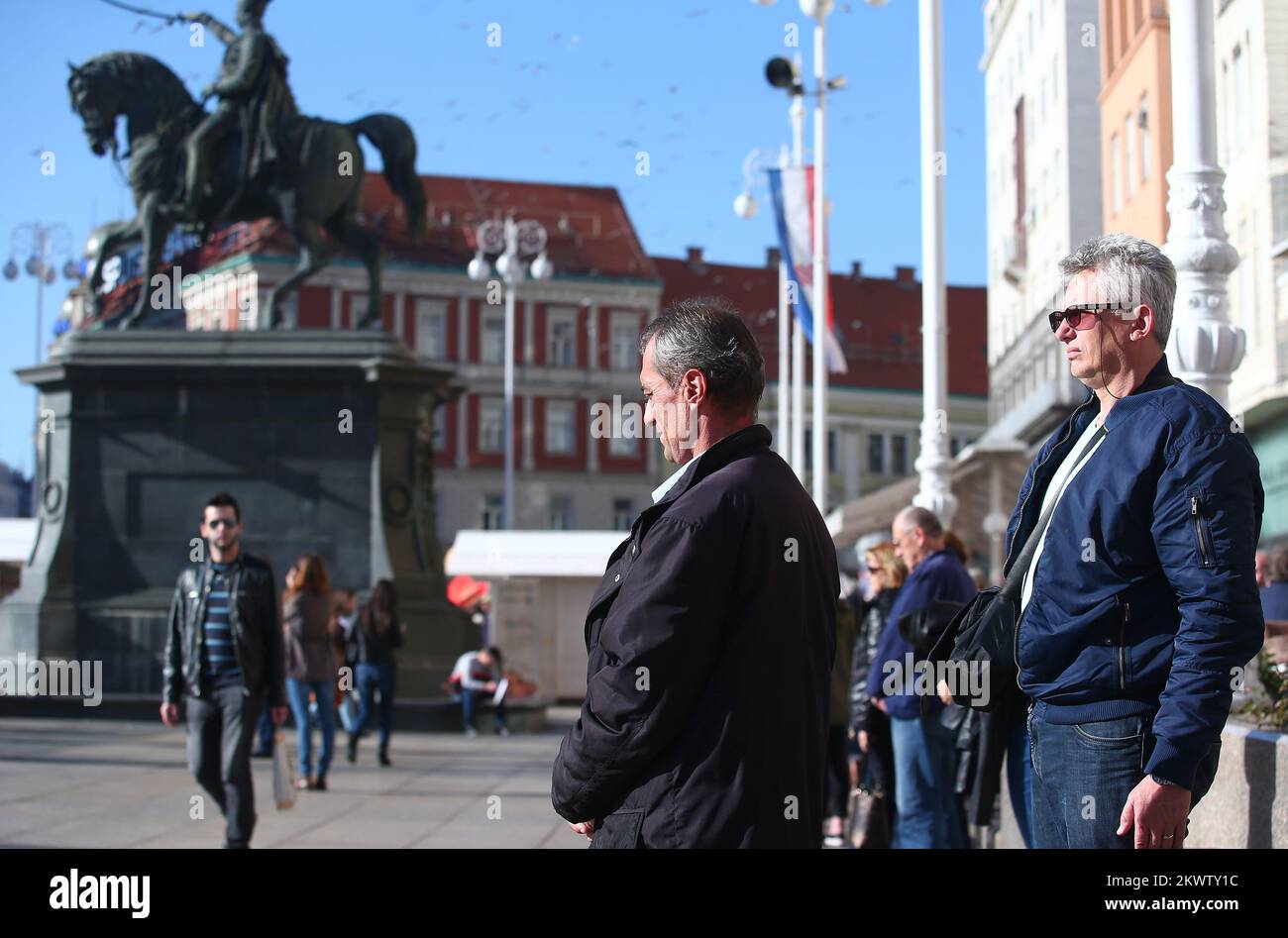 16.11.2015., Croatia, Zagreb - On the main square with a minute of ...