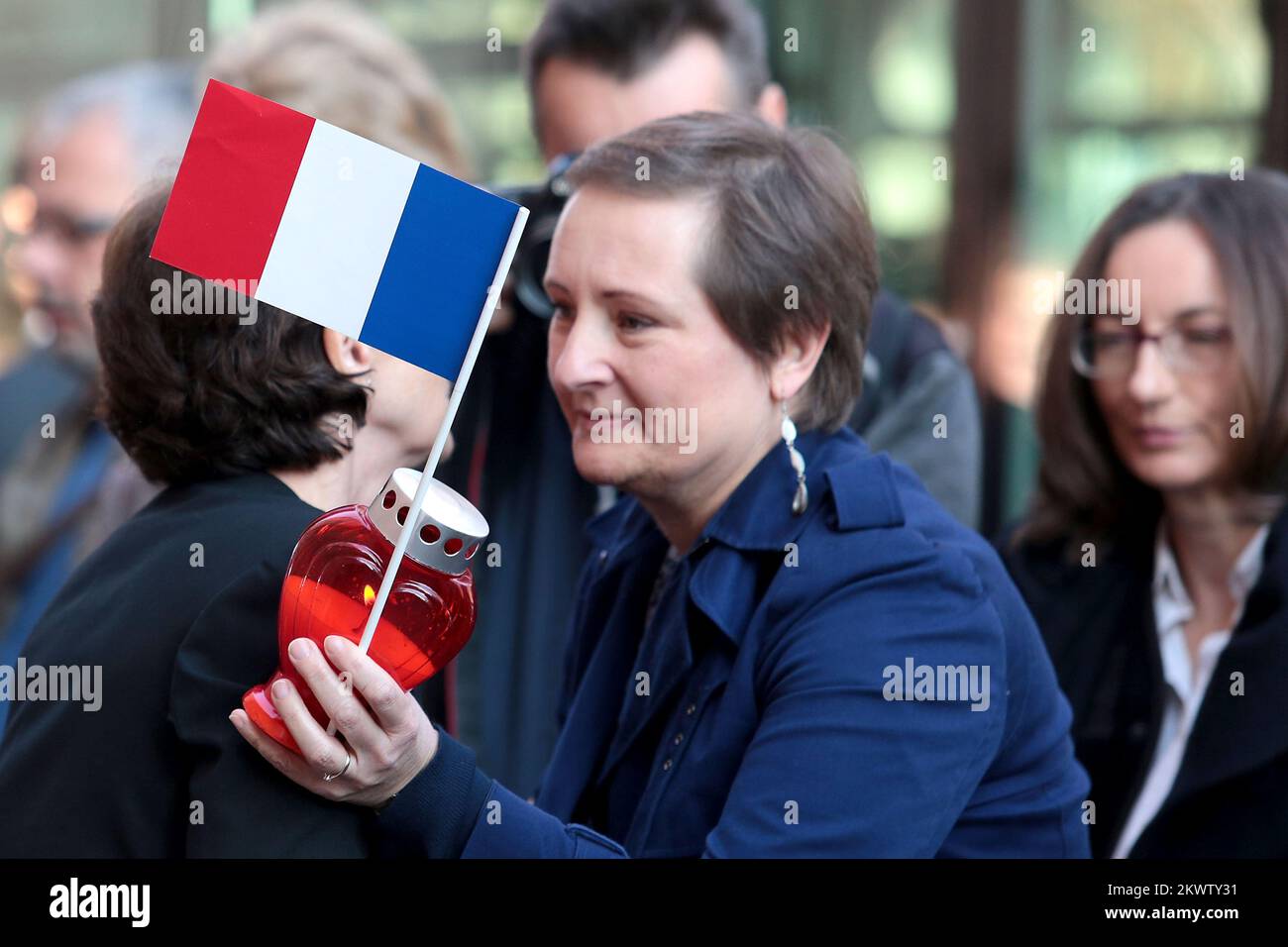 16.11.2015., Croatia, Zagreb - During the whole day citizens lay ...