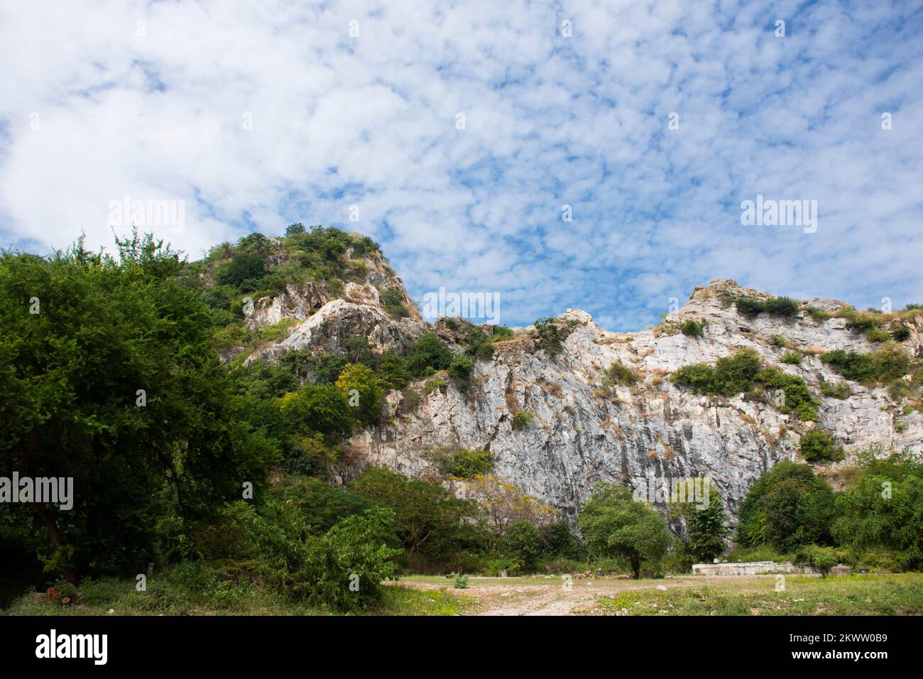 View landscape range is a series of small limestone mountains in Tham ...