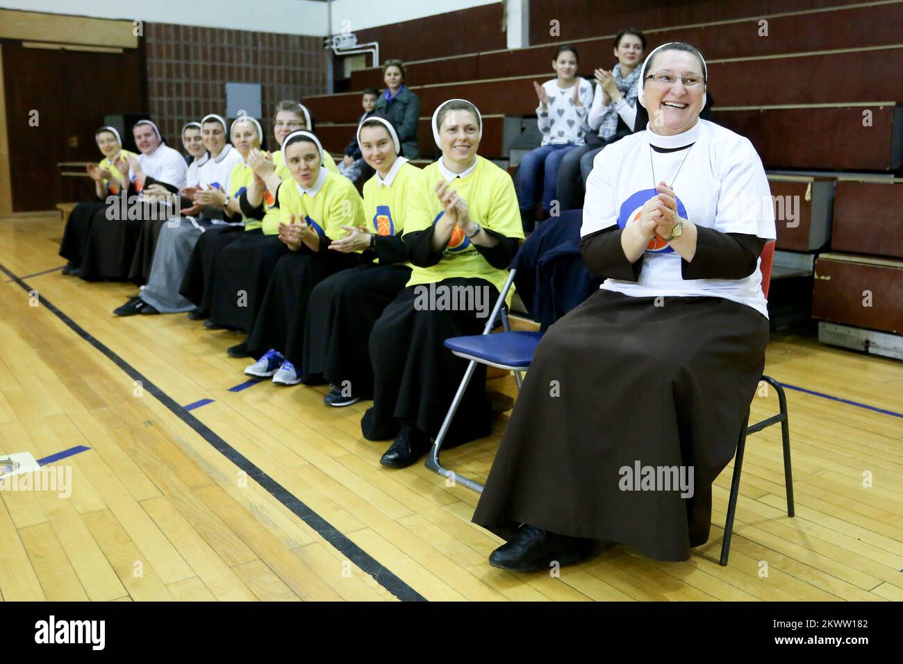 29.12.2015., Croatia, Zagreb - Sports Games of nuns are held in school ...