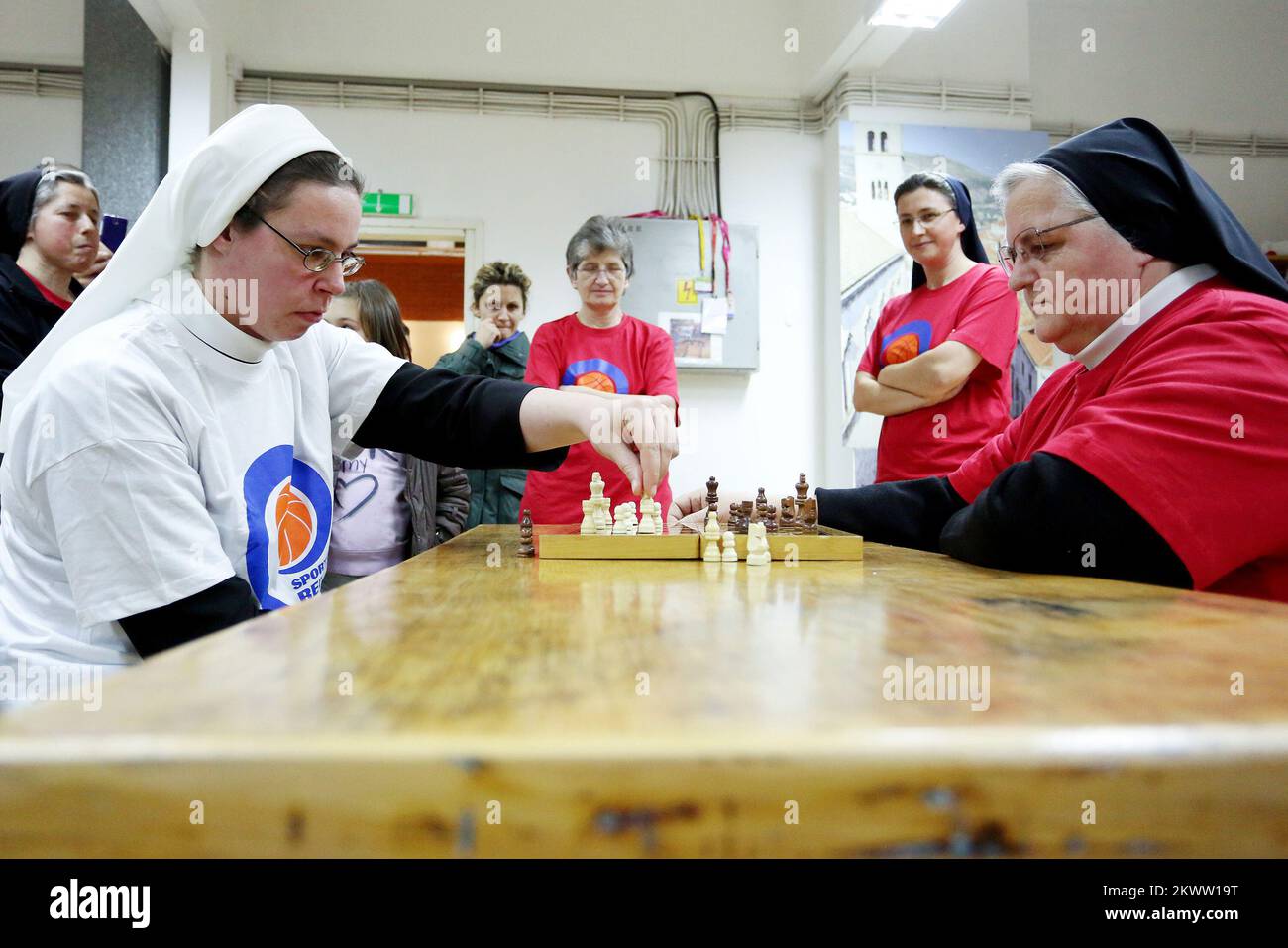 29.12.2015., Croatia, Zagreb - Sports Games of nuns are held in school ...