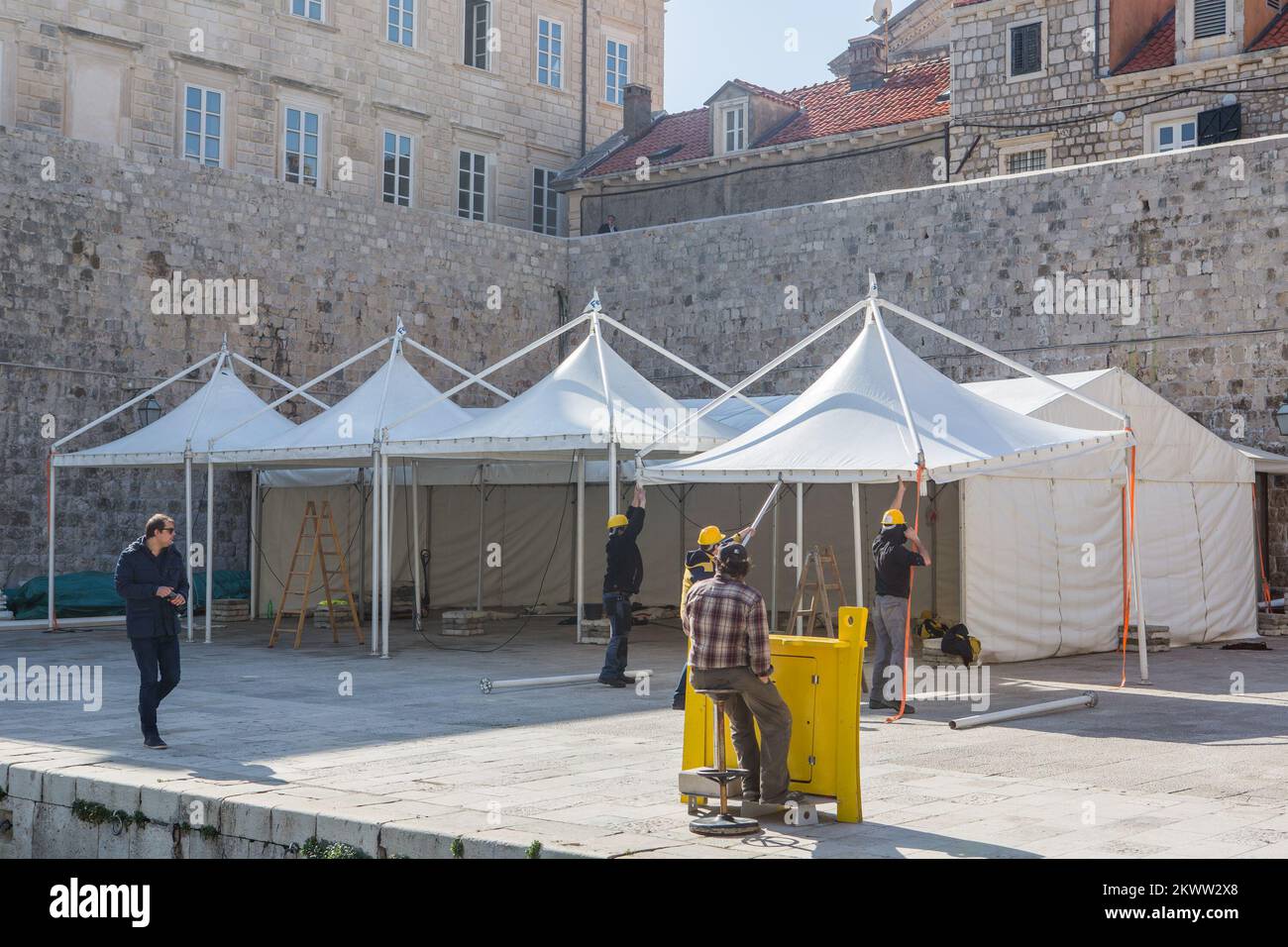 Preparations for the purposes of the set and filming the famous Star ...