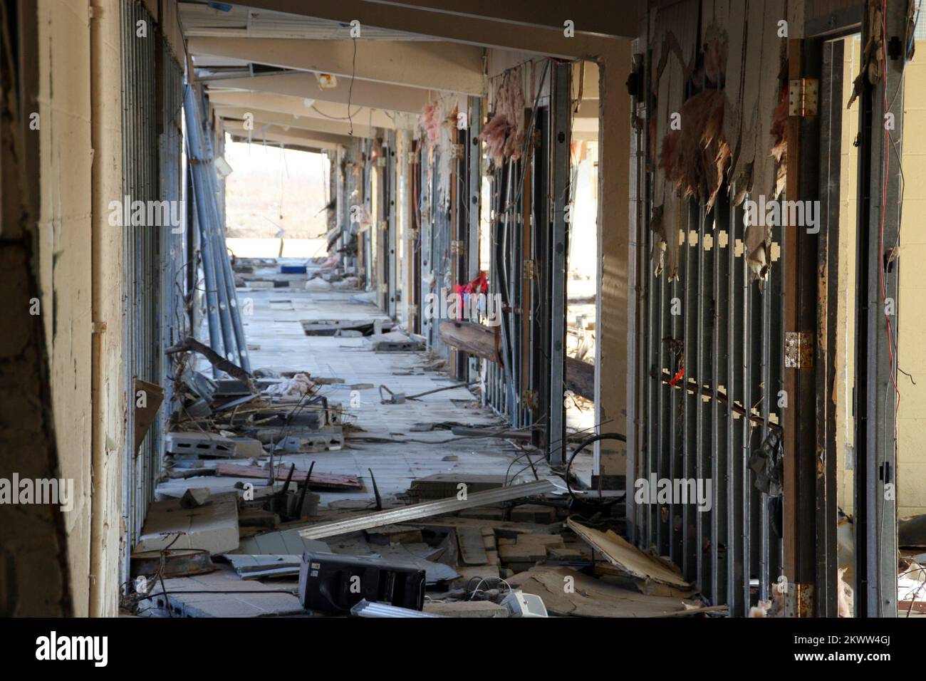 Hurricane Rita, Cameron, LA, January 11, 2006 - The gutted halls of ...
