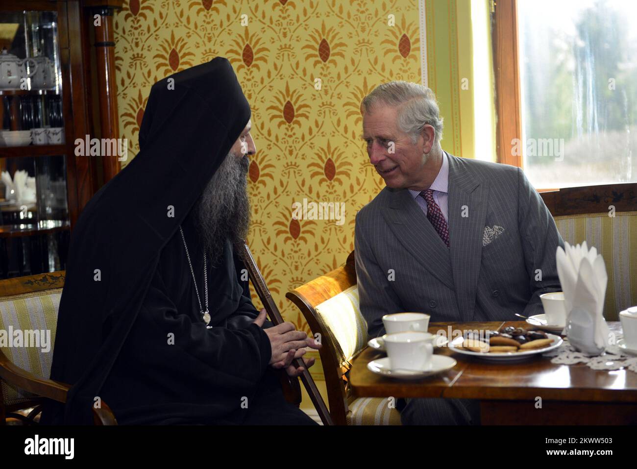 HRH the Prince of Wales during a visit to Serbia visited Kovilj ...