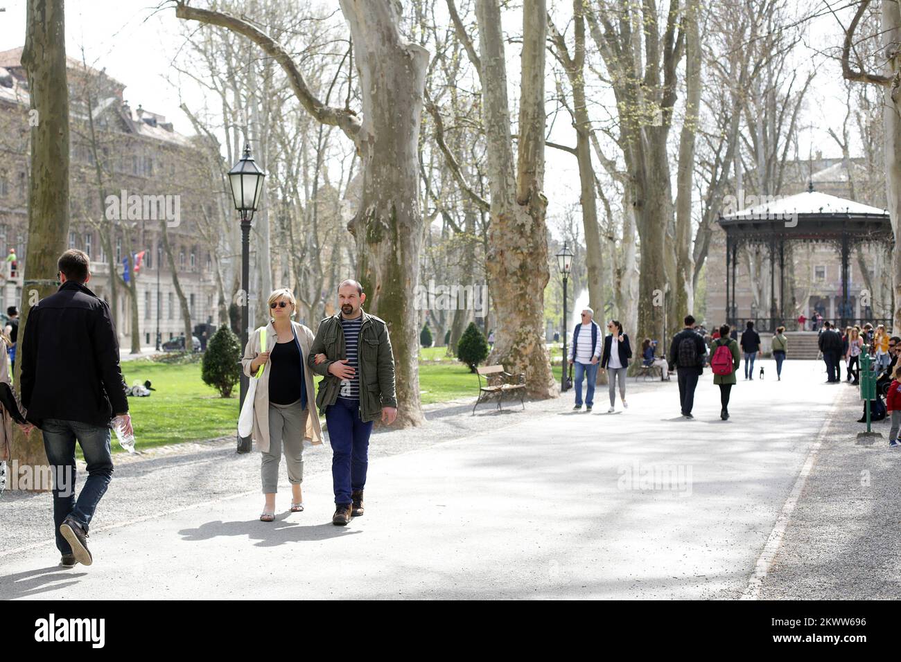 03.04.2016., Croatia, Zagreb - Sunny and above-average warm weather for ...