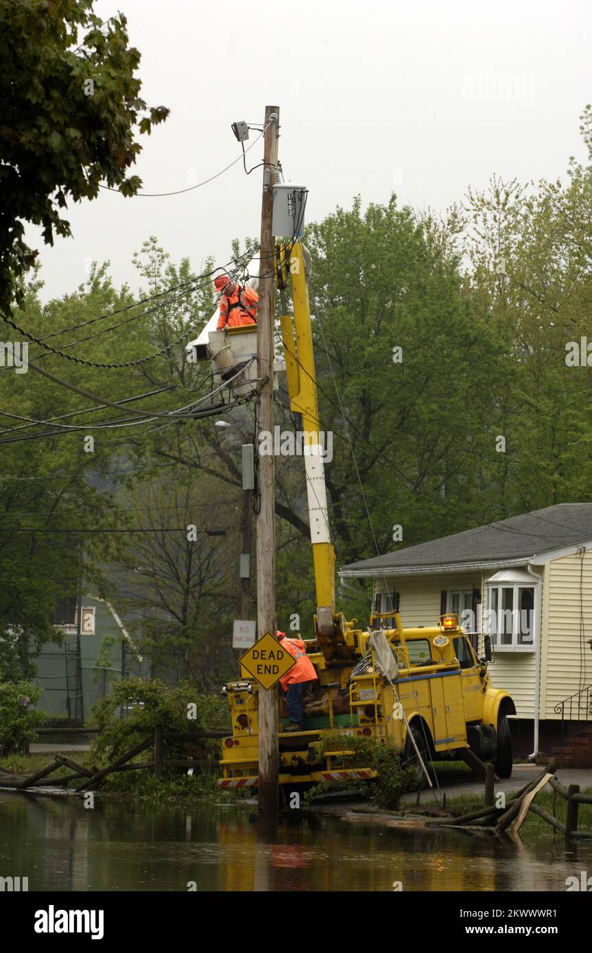 Severe Storms and Flooding, Methuen, MA, May 19, 2006 Electric trucks ...