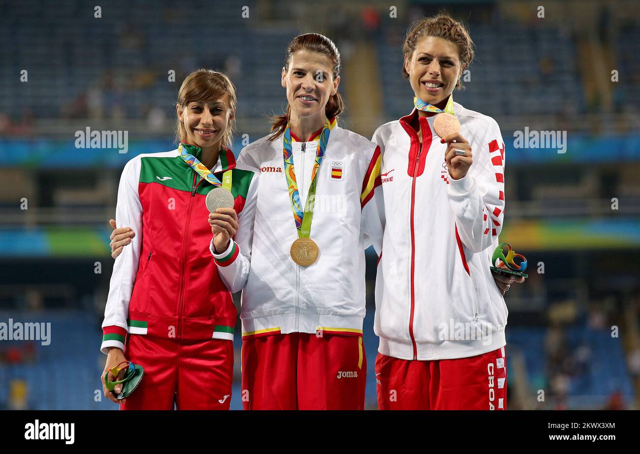 20.08.2016., Rio de Janeiro, Brazil - Rio Olympic Games 2016, Athletics, Ceremony award medals ...