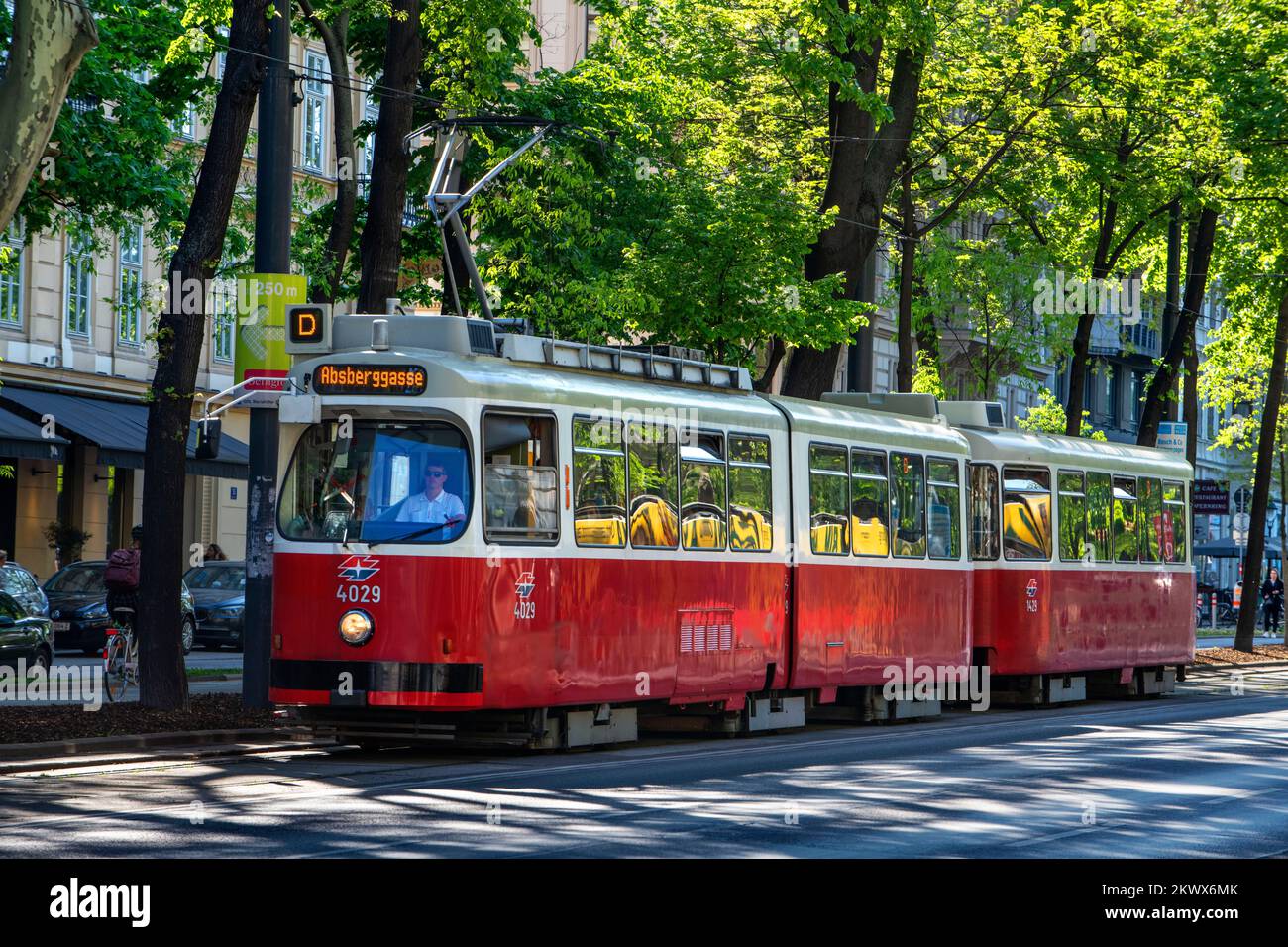 Vienna tram, also called strassenbahn, an old and traditional modern ...