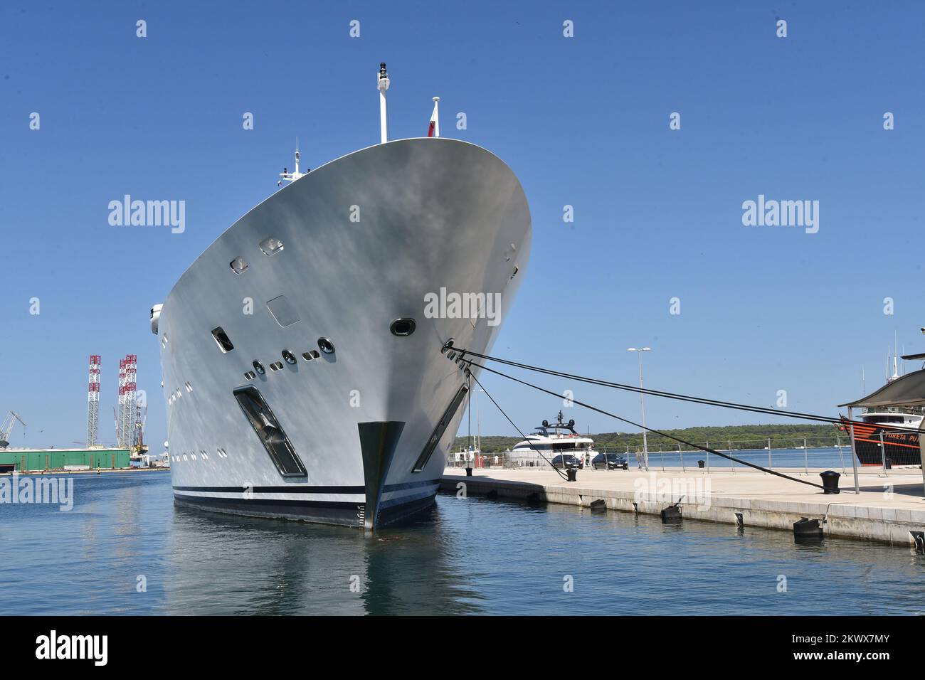 02 09 2016 Pula Croatia The Luxury Yacht Katara Is One Of The