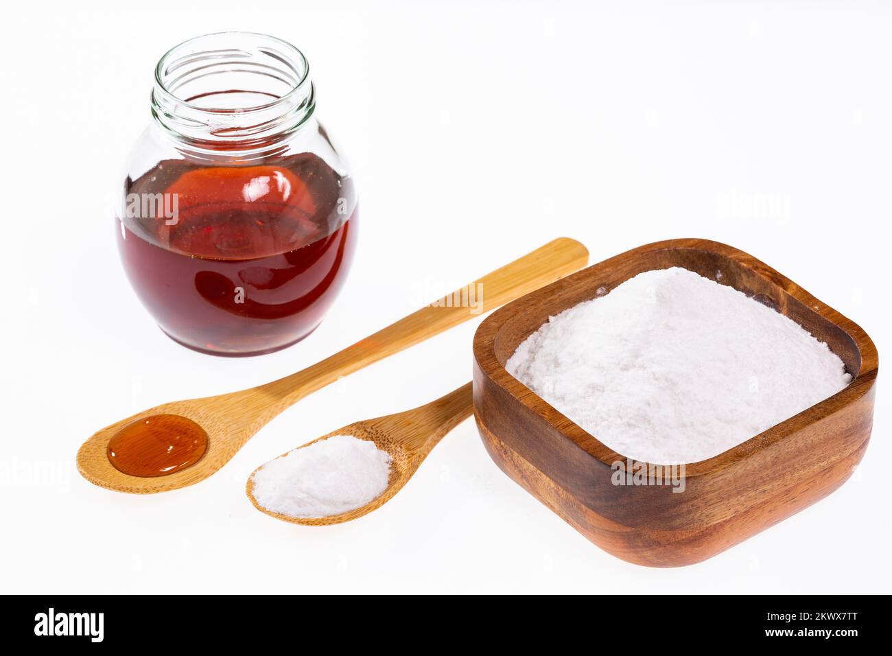 Baking Soda And Honey Bee On White Background Stock Photo - Alamy