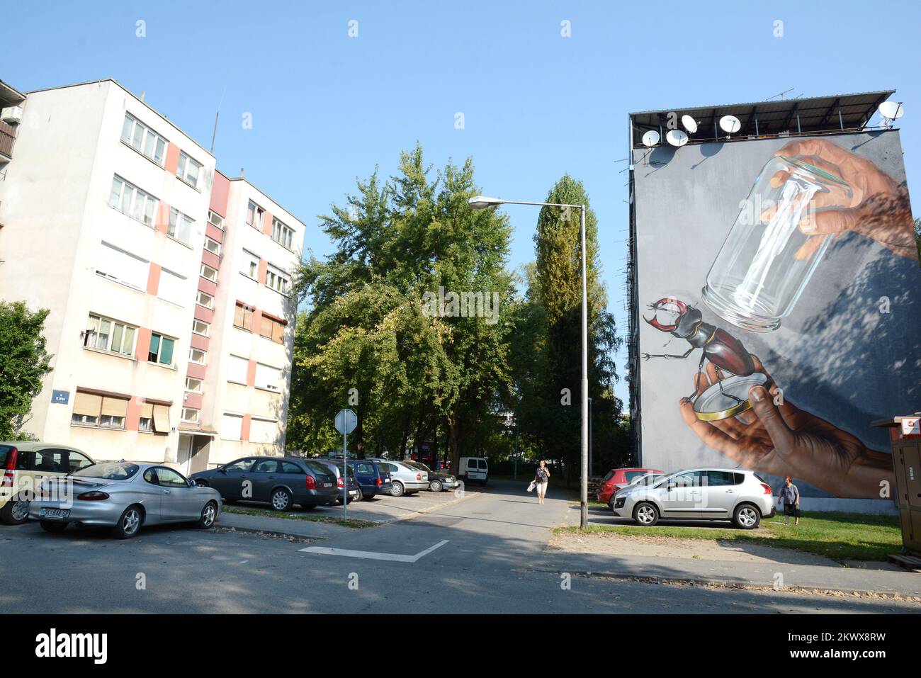 13.09.2016., Sisak, Croatia - A giant mural has just been completed in ...