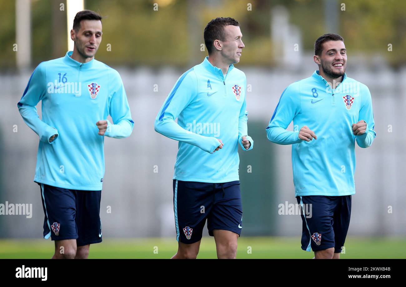 03.10.2016., Croatia, Zagreb - Training of the Croatian football team ...