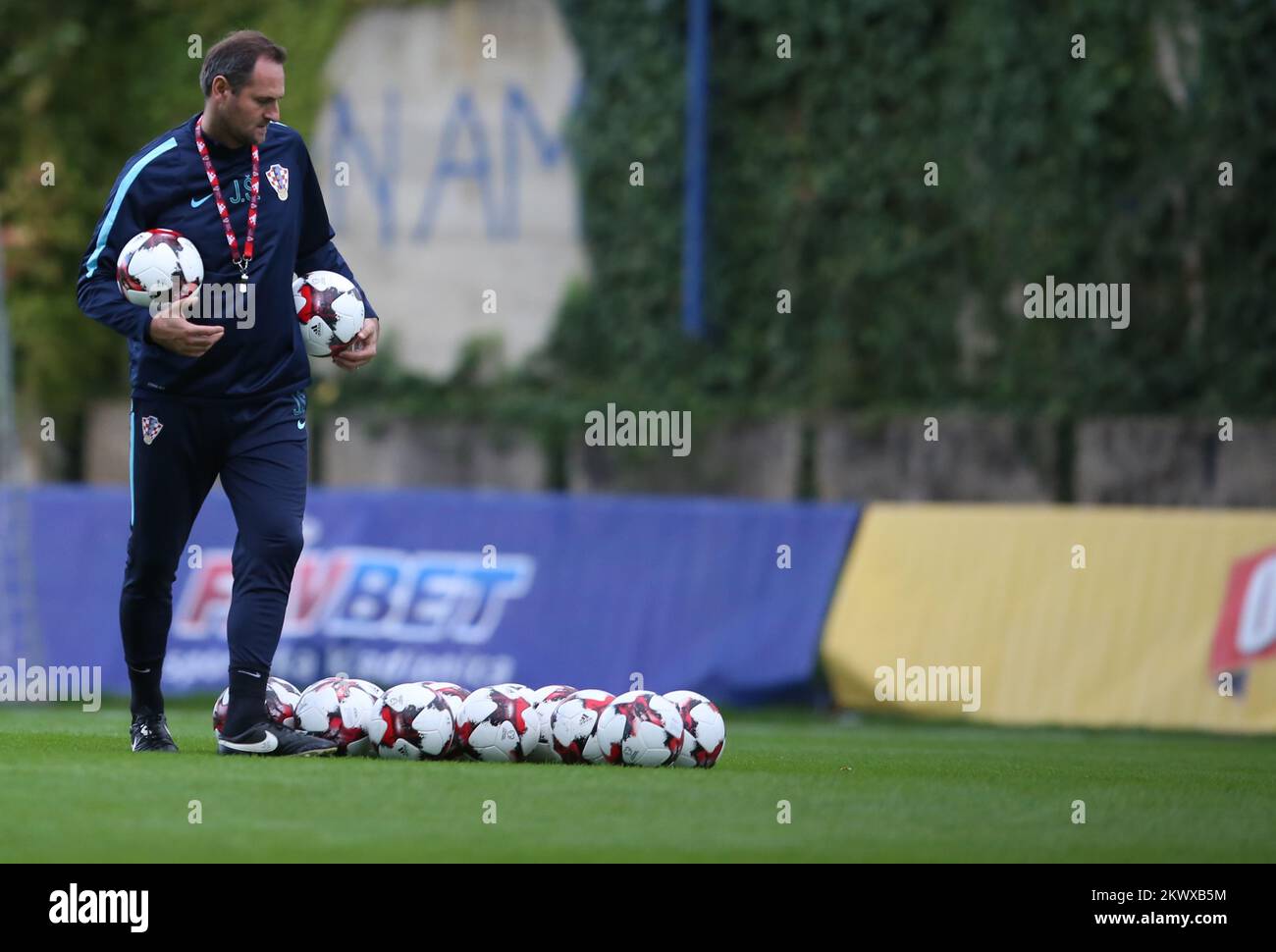 04.10.2016., Croatia, Zagreb - Training of the Croatian football team ...