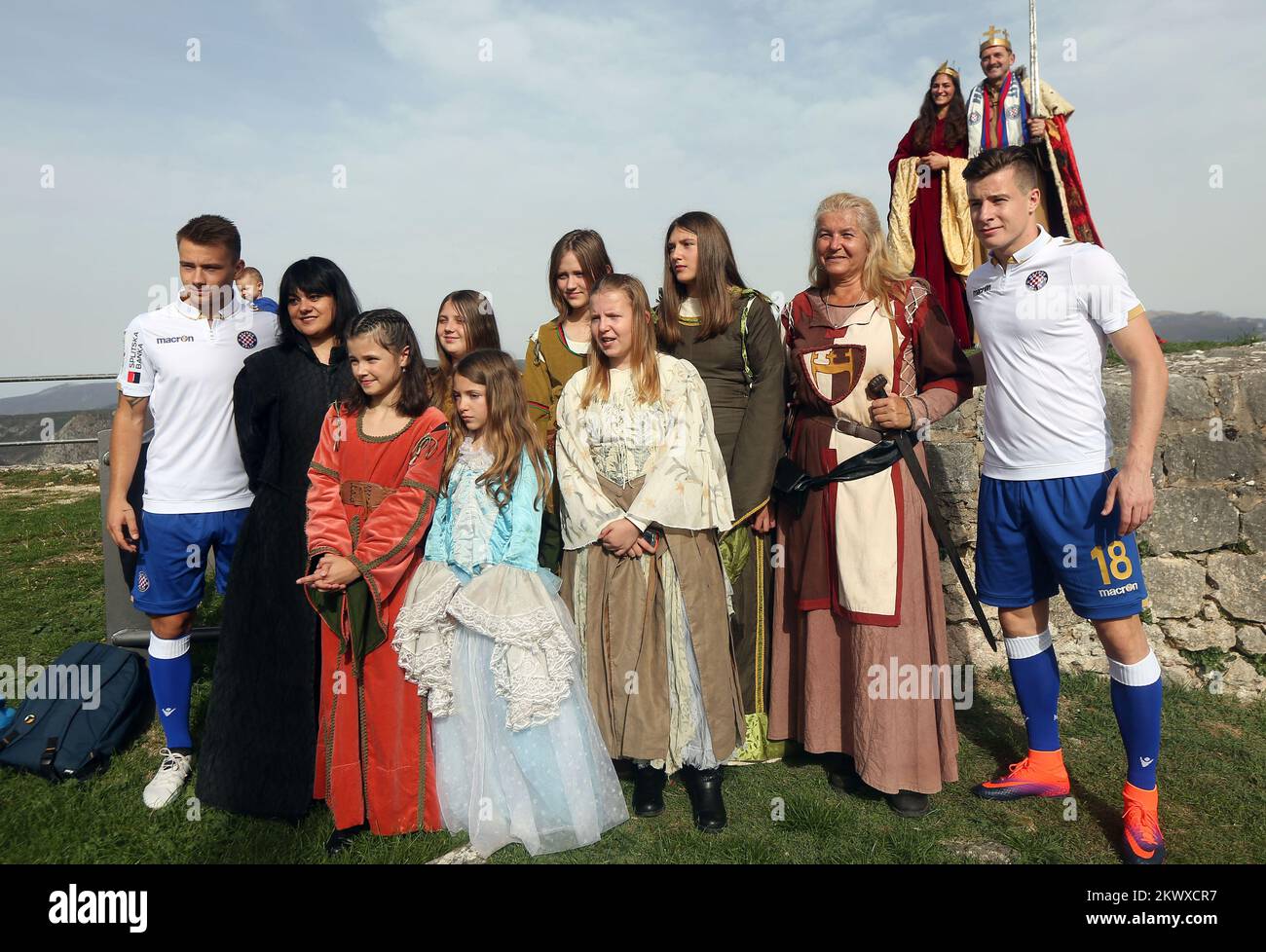 Photographing HNK Hajduk players Fran Tudor and Zvonimir Kozulj with ...