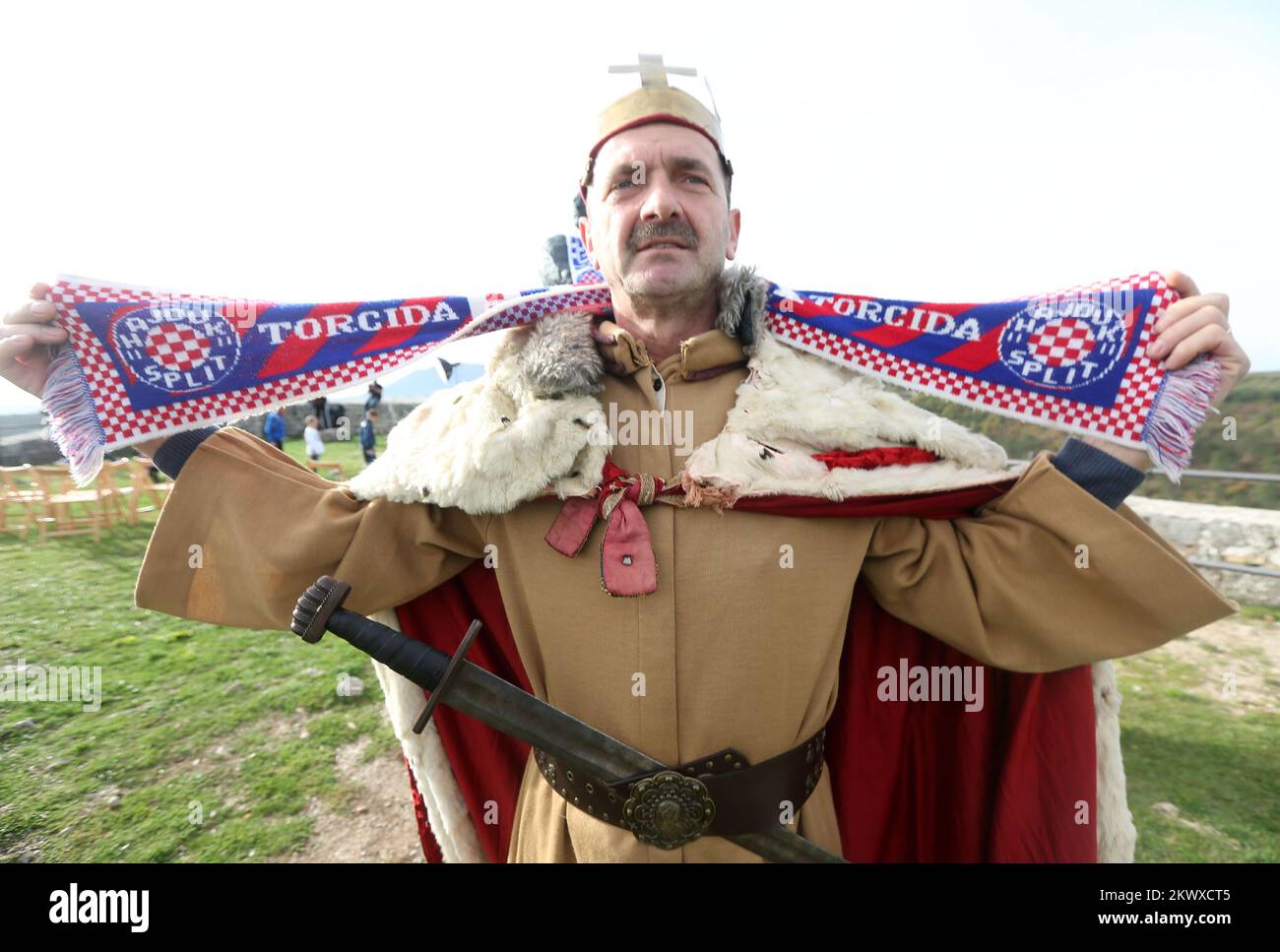 Photographing HNK Hajduk players Fran Tudor and Zvonimir Kozulj with ...
