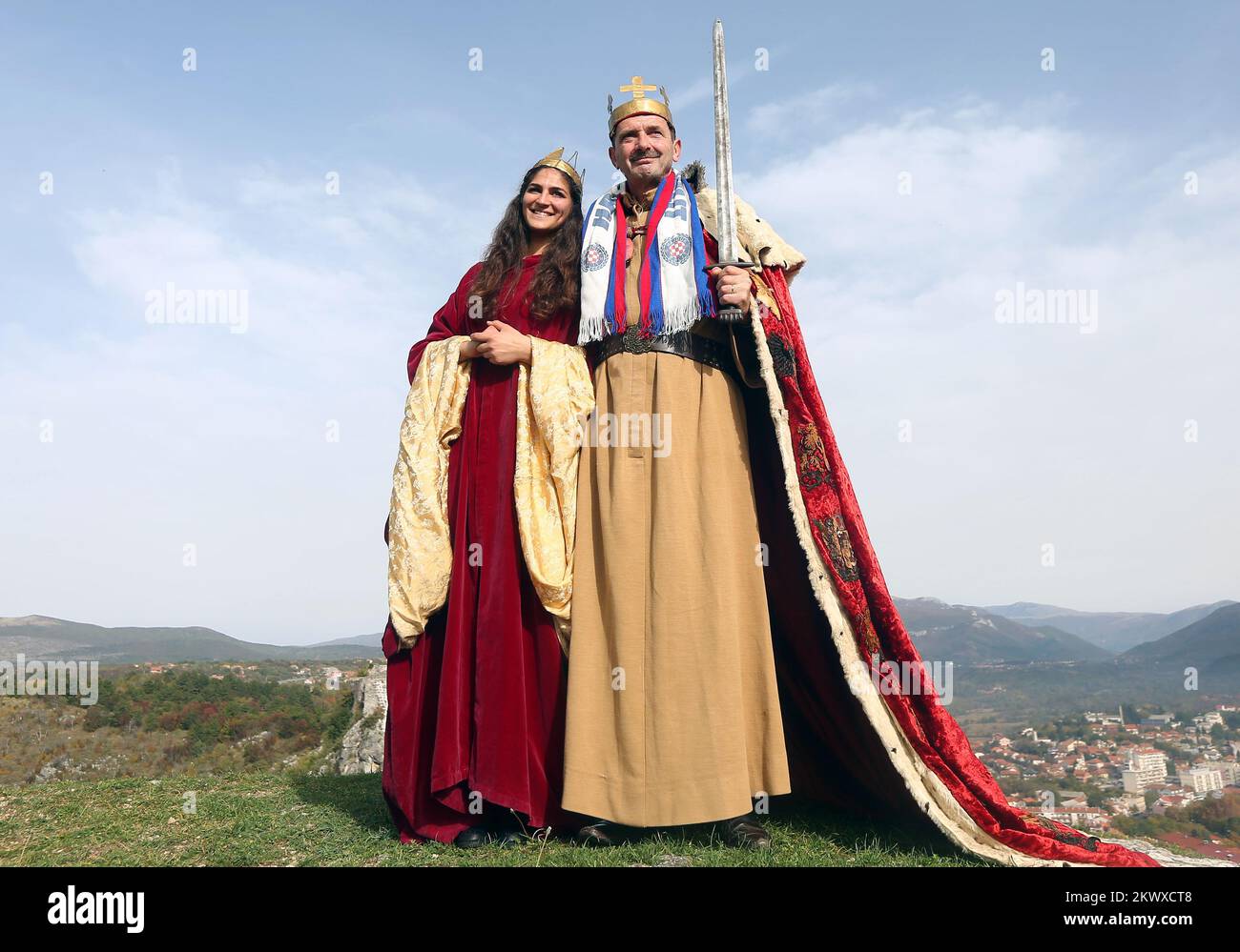Photographing HNK Hajduk players Fran Tudor and Zvonimir Kozulj with ...