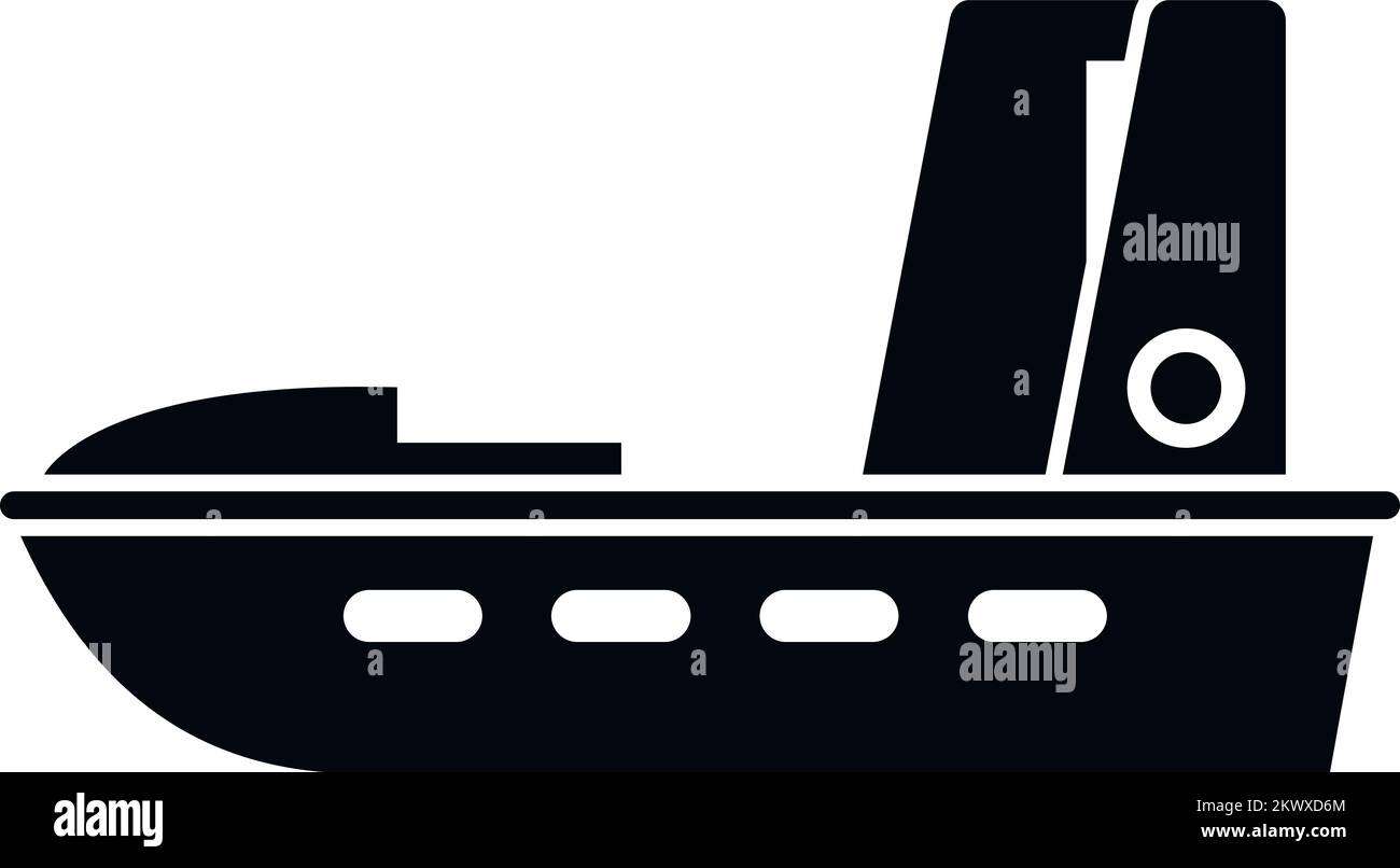 Rescue boat icon simple vector. Life sea. Flood raft Stock Vector Image ...