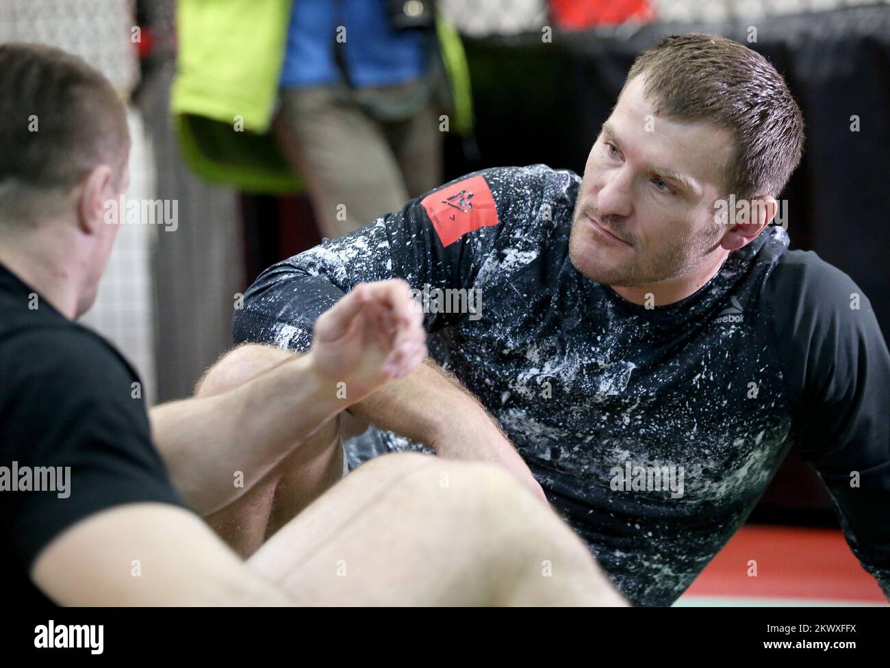 03.11.2016., Zagreb, Croatia - UFC heavyweight champion Stipe Miocic ...