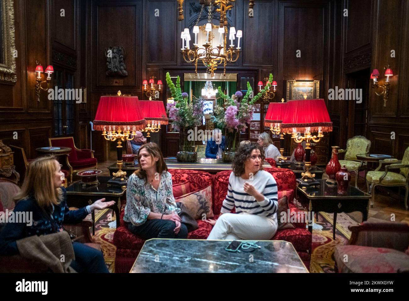 The lobby of Hotel Sacher Vienna Austria. Hotel Sacher is a five-star ...