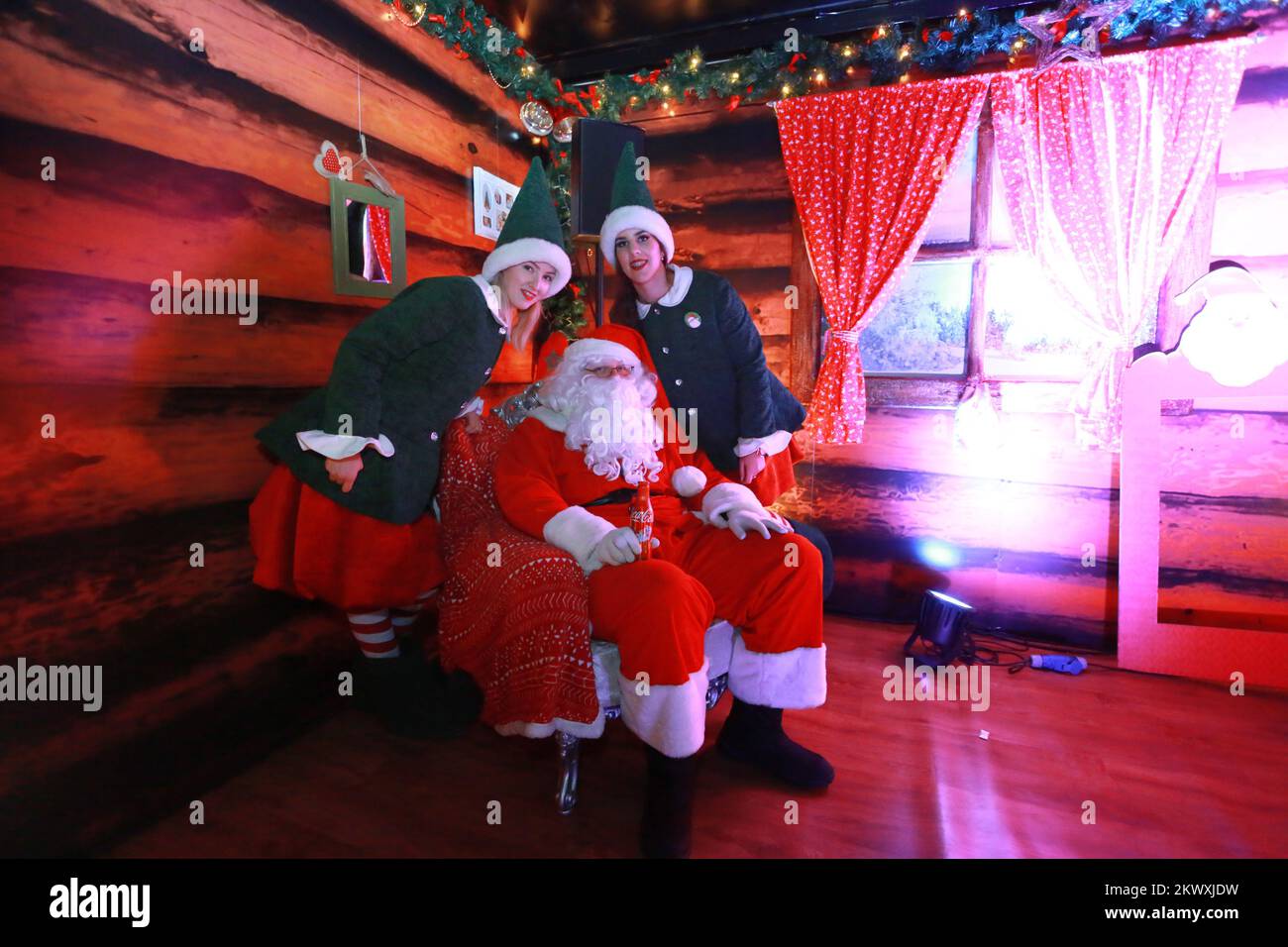 Coca Cola truck visited Split during holidays Stock Photo - Alamy