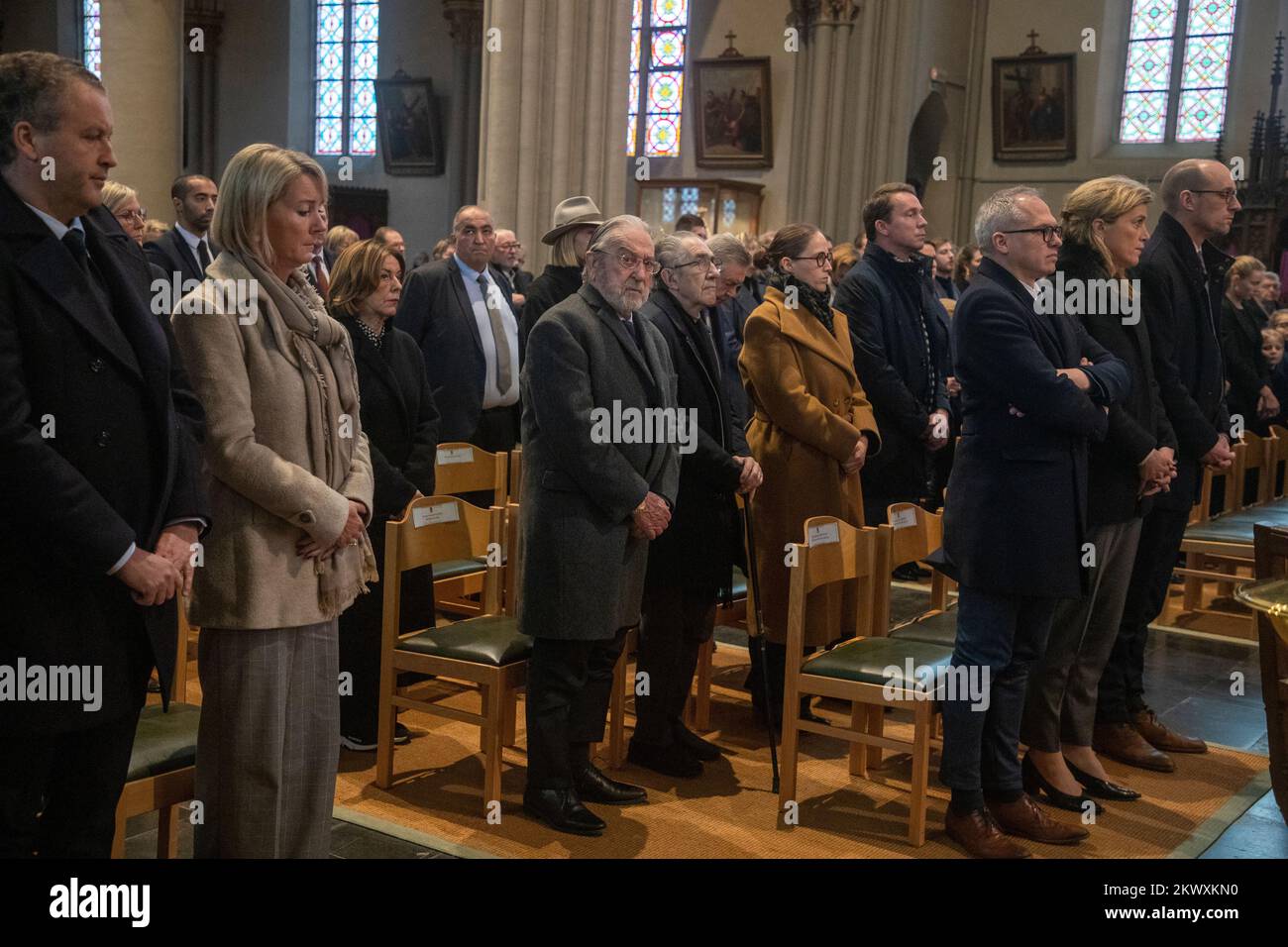 Open Vld's Herman De Croo, Willy Claes, State Secretary Nicole de Moor ...