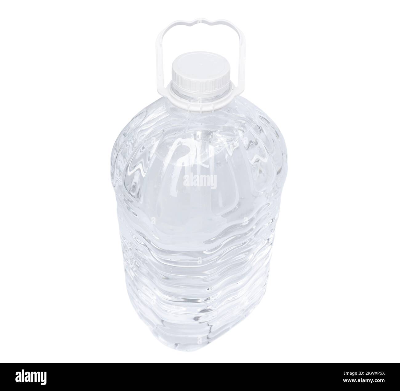 Plastic bottle with still water isolated on white background. Canister ...