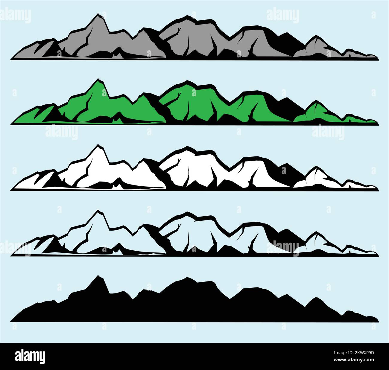 Andes mountains in the distance Stock Vector Images - Alamy