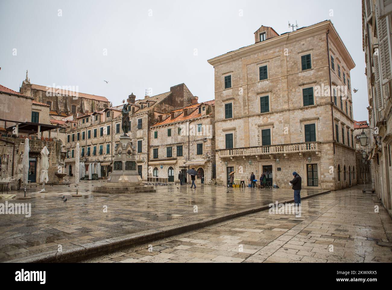 17.01.2017., Dubrovnik - Rain and bad weather in Old Town of Dubrovnik ...