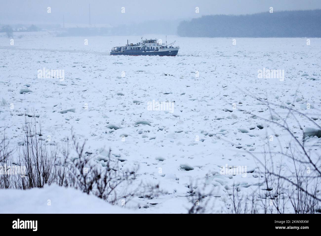 18.01.2017., Dalj, Croatia - Extremely cold weather continues to cause ...