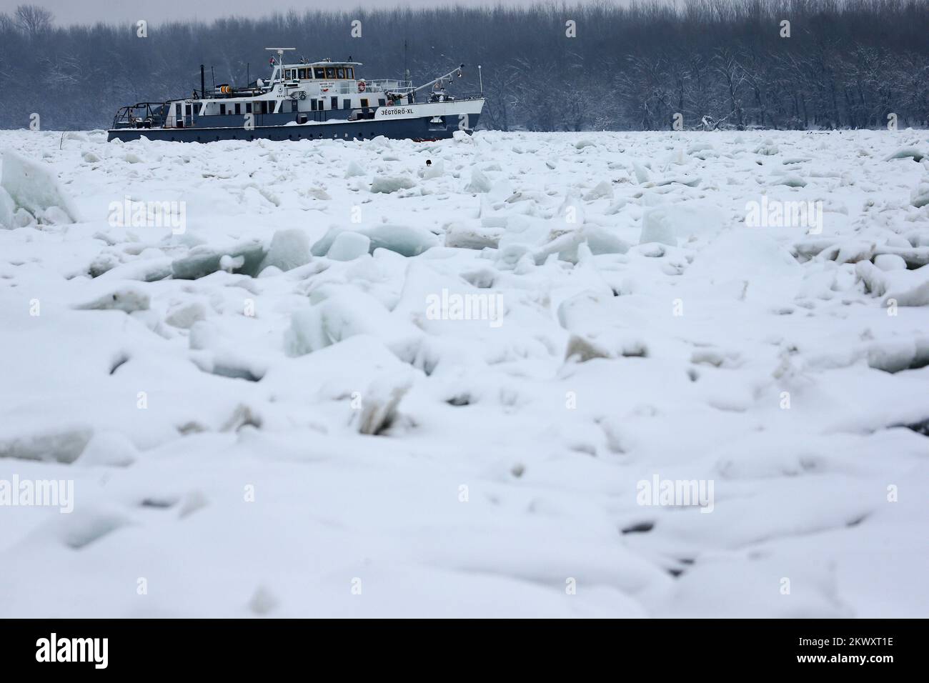 18.01.2017., Dalj, Croatia - Extremely cold weather continues to cause ...