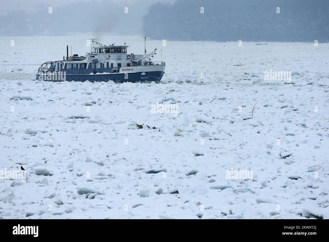 18.01.2017., Dalj, Croatia - Extremely cold weather continues to cause ...