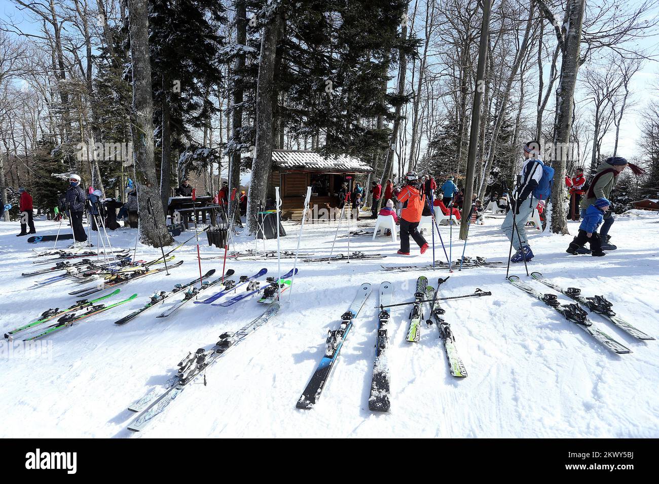 26.02.2017., Zagreb, Croatia - At Sljeme many citizens took advantage ...