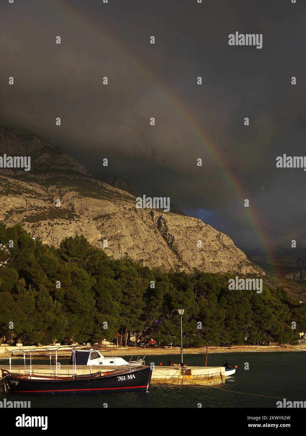 01.03.2017., Croatia, Makarska - The passage of a cold front during the ...