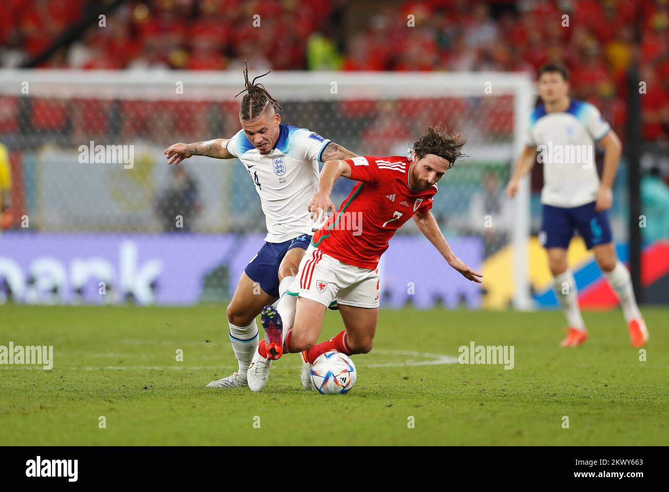 Al Rayyan, Qatar. 29th Nov, 2022. (L-R) Kevin Phillips (ENG), Joe Allen ...