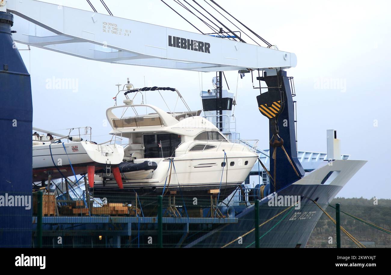 07.03.2017., Croatia, Sibenik - In the Sibenik port, Dutch cargo ship ...