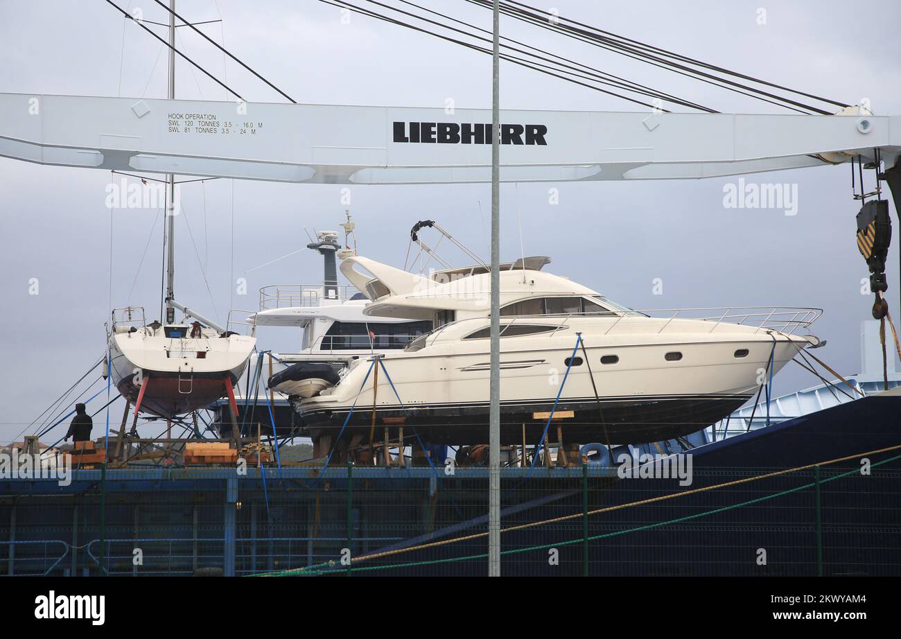 07.03.2017., Croatia, Sibenik - In the Sibenik port, Dutch cargo ship ...